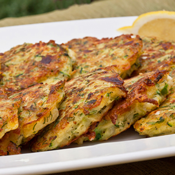 Zucchini Fritters with Feta & Dill - Santa Fe Farmers' Market Institute